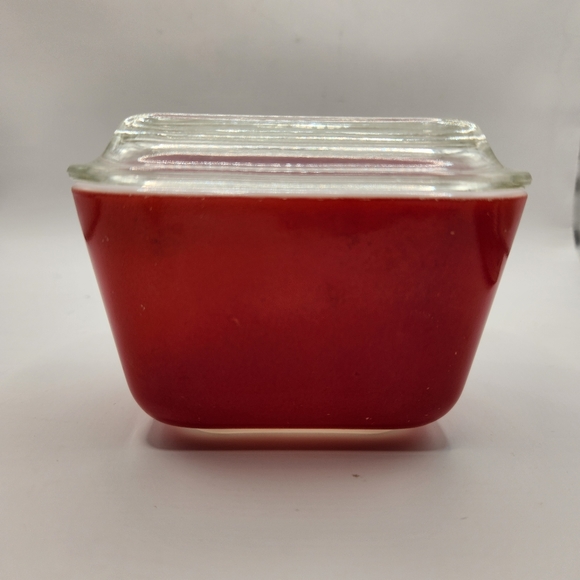 Pyrex | Kitchen | Vintage Pyrex No 50 Red White Refrigerator Dish With ...
